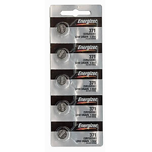 Energizer Batteries 371 / 370 (SR920W SR920SW) Silver Oxide Watch Battery. On Tear Strip, 5 Pack