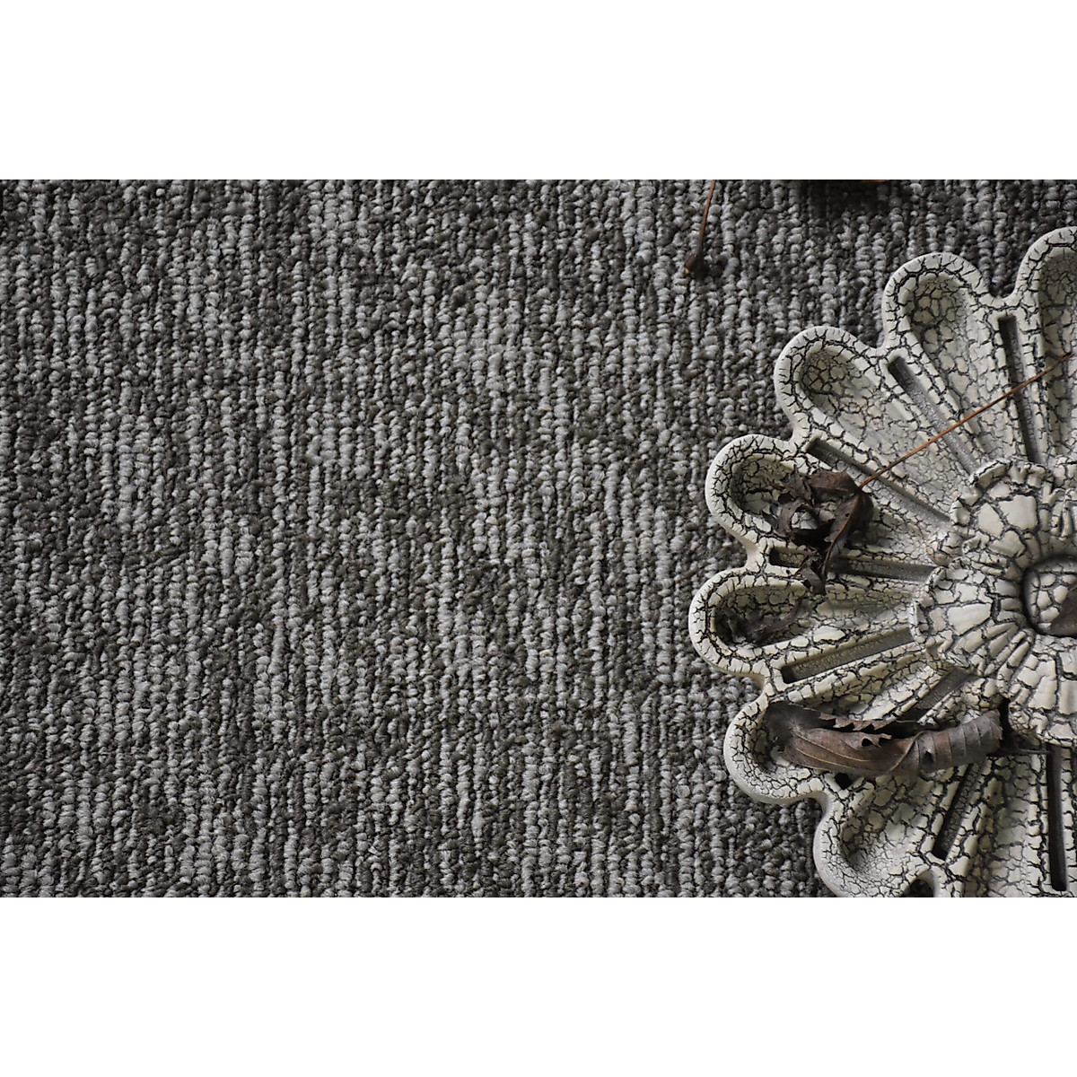 Furnish my Place Modern Indoor/Outdoor Commercial Neutral Rug, Modern Area Rug, Doorway Mat, Round Rug, Pet-Friendly Carpet for Living Room, Entryway, Kids, Made in USA - 2' Round