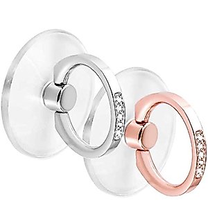 Transparent Cell Phone Ring Holder-（2pack） Cell Phone Ring Holder 360 Degree Rotation Phone Ring Grip Finger Ring Stand Kickstand Compatible Various Mobile Phones or Phone Cases