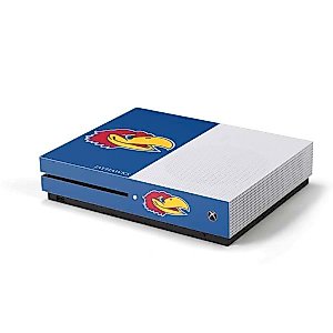 Skinit Decal Gaming Skin Compatible with Xbox One S Console - Officially Licensed College Kansas Jayhawks Digi Design