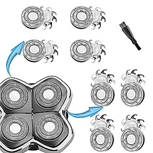 MAWAER 8 PCS Head Shaver replacement Blades for SKULL SHAVER Pitbull Carver PRO 4 Head Electric Razor Replacement head