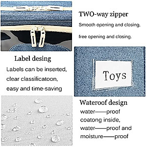 Storage Bins, Foldable,Stackable Clothes Storage Bags,clothes organizer,for Clothes With Large Clear Window Carry Handles, for Bedding, Linen, Clothes (24 L 2 Pack)