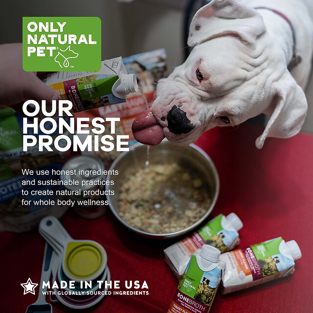 Only Natural Pet Bone Broth Turkey Flavor Dog & Cat Meal Topper, 100% Human-Grade Slow-Simmered, Free-Range for Dry Food or to Hydrate Dehydrated Food - (2-Pack / 11.16 oz Each)