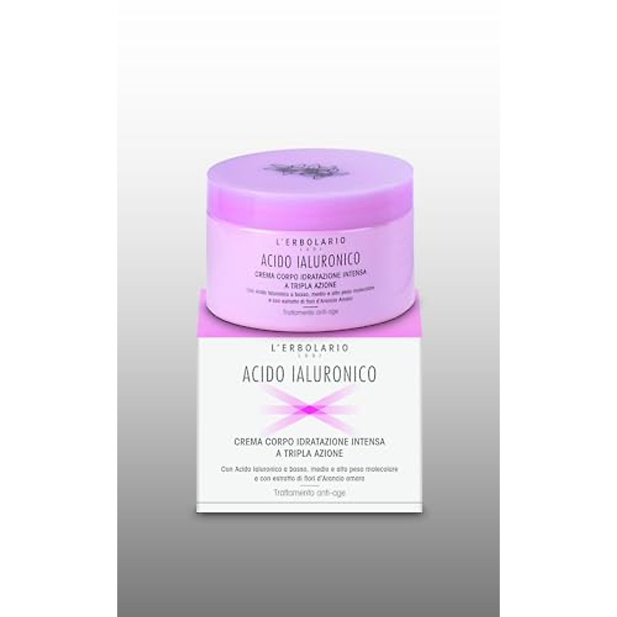 L'Erbolario Hyaluronic Acid Triple Action Moisturising Body Cream - Nourishing And Compacting Treatment - Helps Restore Moisture And Elasticity To Skin Tissue - Prevents Loss Of Humidity - 6.7 Oz