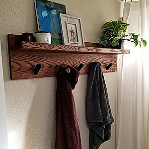 YJ YANJUN Black Towel Hooks for Bathroom 4 Pack Wall Mounted Stainless Steel Robe Coat Hook for Bath Kitchen Backpack Hooks Matte Black