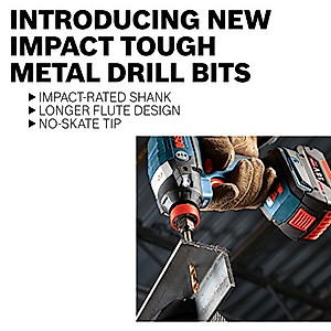 BOSCH BL2136 1-Piece 9/64 In. x 2-7/8 In. Fractional Jobber Black Oxide Drill Bit for Applications in Light-Gauge Metal, Wood, Plastic