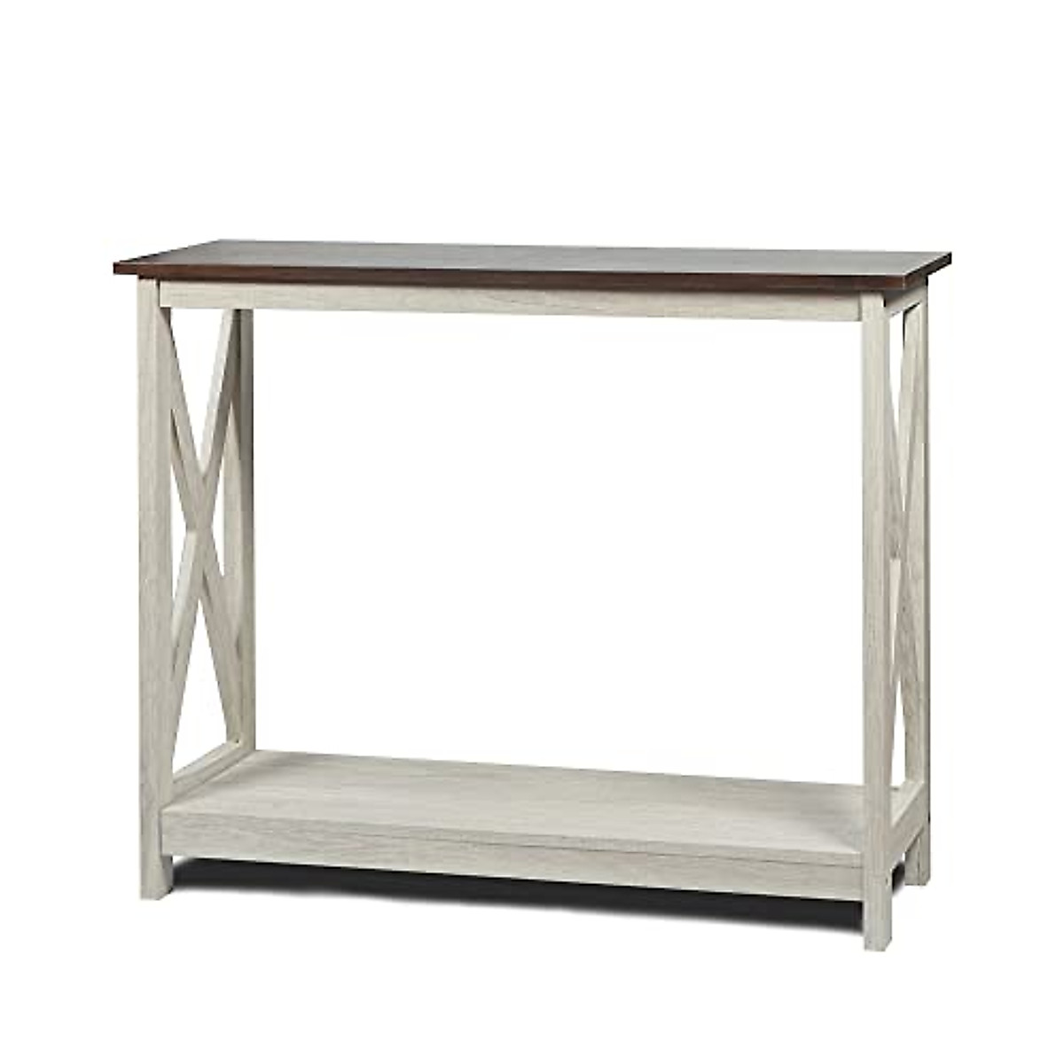 Rainbow Sophia Console Table Entryway Table Sofa Table, Modern Farmhouse Wood Console Table with 2-Tier Storage, 39 Inch, Sargent Oak/Dark Walnut