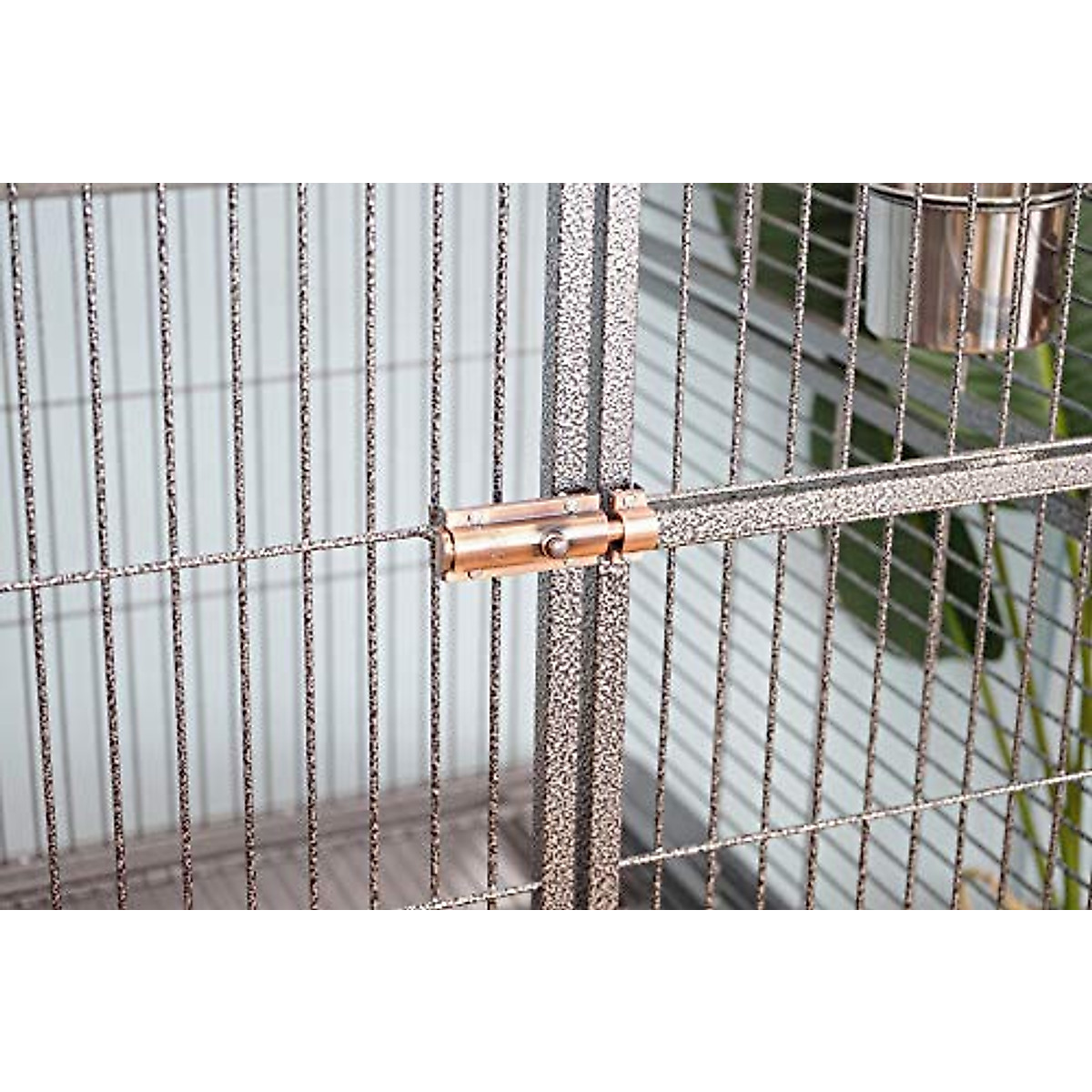 Double Cage with Center Divider for Bird Parrot Aviary W64xd32xh73