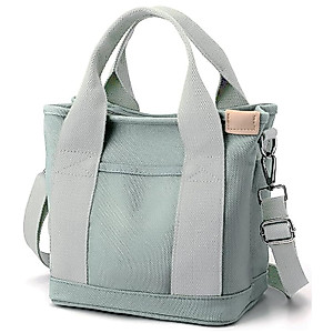 Small Tote Bag with Zipper Tote Bag for Women Canvas Crossbody Bag Shoulder Bag Satchel Hobo Bag Gifts for Women