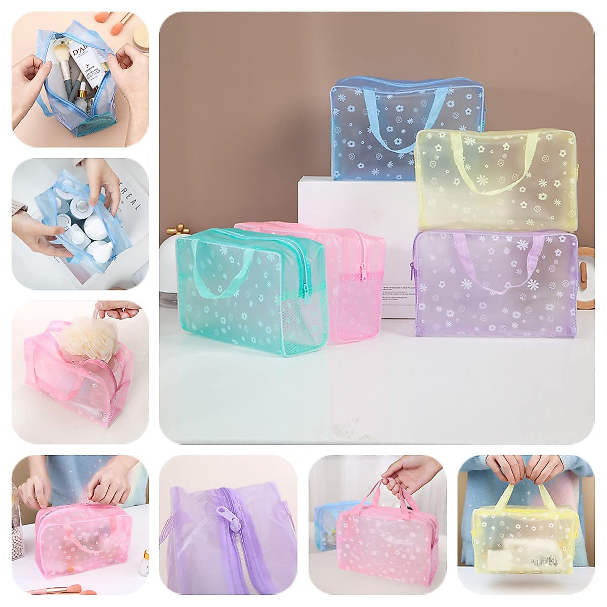 Dafina Specialties 5 Pack Cosmetic Makeup Bag