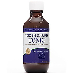 Dental Herb Company Tooth & Gums Tonic Mouthwash - Made with Pure Essential Oils to Relieve Bad Breath, Bleeding and Irritated Gums. (18 Oz)