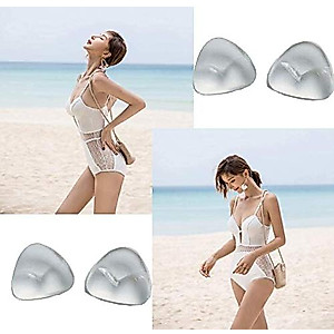 ericotry 1 Pair of Transparent Silicone Gel Bra Inserts for Underwear Swimsuits or Bikinis