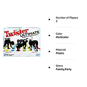Hasbro Gaming Twister Ultimate: Bigger Mat, More Colored Spots, Family, Kids Party Game Age 6+; Compatible with Alexa (Amazon Exclusive)