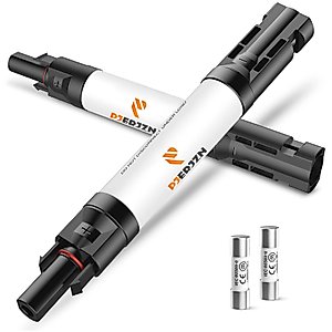 PJERJZN Solar Panel Fuse Solar Fuse 15Amp 1000V Holder Fuse Inline IP67 Solar Panel Fuse with Male and Female Connector PV Fuse for Solar System PV Solar Panels Solar Surge Protection Device 2 Pcs