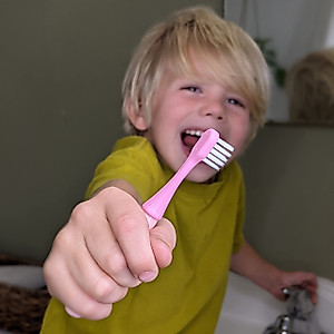 Stesa Kids Toothbrush - 8 Pack - Ultra Soft Bristles, BPA Free, Dust Covers Included - Boys and Girls Toddler Toothbrush - Age 3+