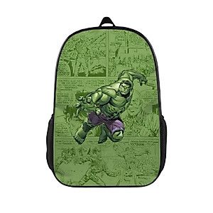 OKJLDH 17 Inch Laptop Backpack Cute Casual Bookbag Movie Theme Schoolbag for Men Travel Outdoor Activities, Green, 11*6*17 IN