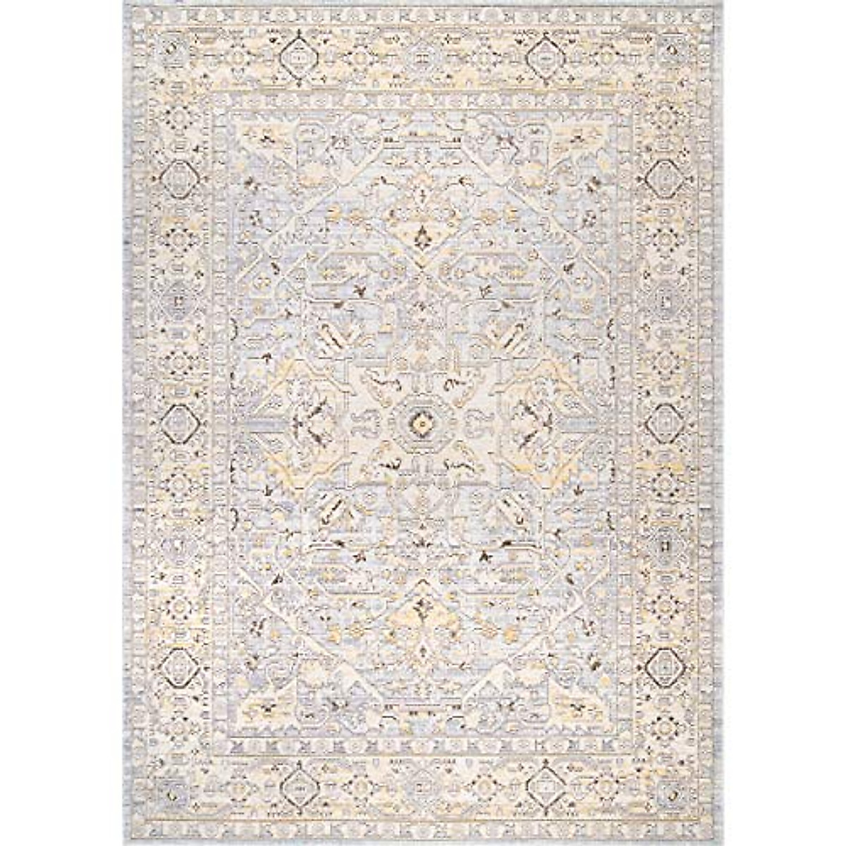 nuLOOM Arlene Vintage Medallion Area Rug, 4' 3" x 6' 6", Beige