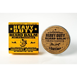 Honest Amish Heavy Duty Beard Balm -New Large 4 Ounce Twist Tin
