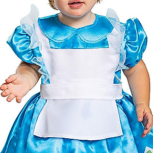 Disguise Baby Girls' Disney Alice in Wonderland Infant Costume, Blue & White, 6-12 Month