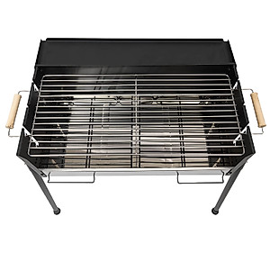 Folding Barbecue Grill Stainless Steel Portable Charcoal BBQ Grill Lightweight Tabletop Grills Outdoor Camping Barbecue Grill Tools for Patio Backyard, Hiking Picnics, Outdoor Event