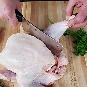 Ergo Chef Prodigy Series 7-Inch Meat Cleaver Chopper Butcher Knife - Heavy Duty Thick Blade, High Carbon Stainless Steel, Ergonomic non-slip Comfort Grip Handle