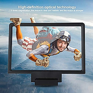 ASHATA 19.56" Screen Magnifier for Smartphone, HD Mobile Phone Screen Magnifier, No Power Drive, Movie Video Expandable HD Screen for Watching Movies Videos (Black)