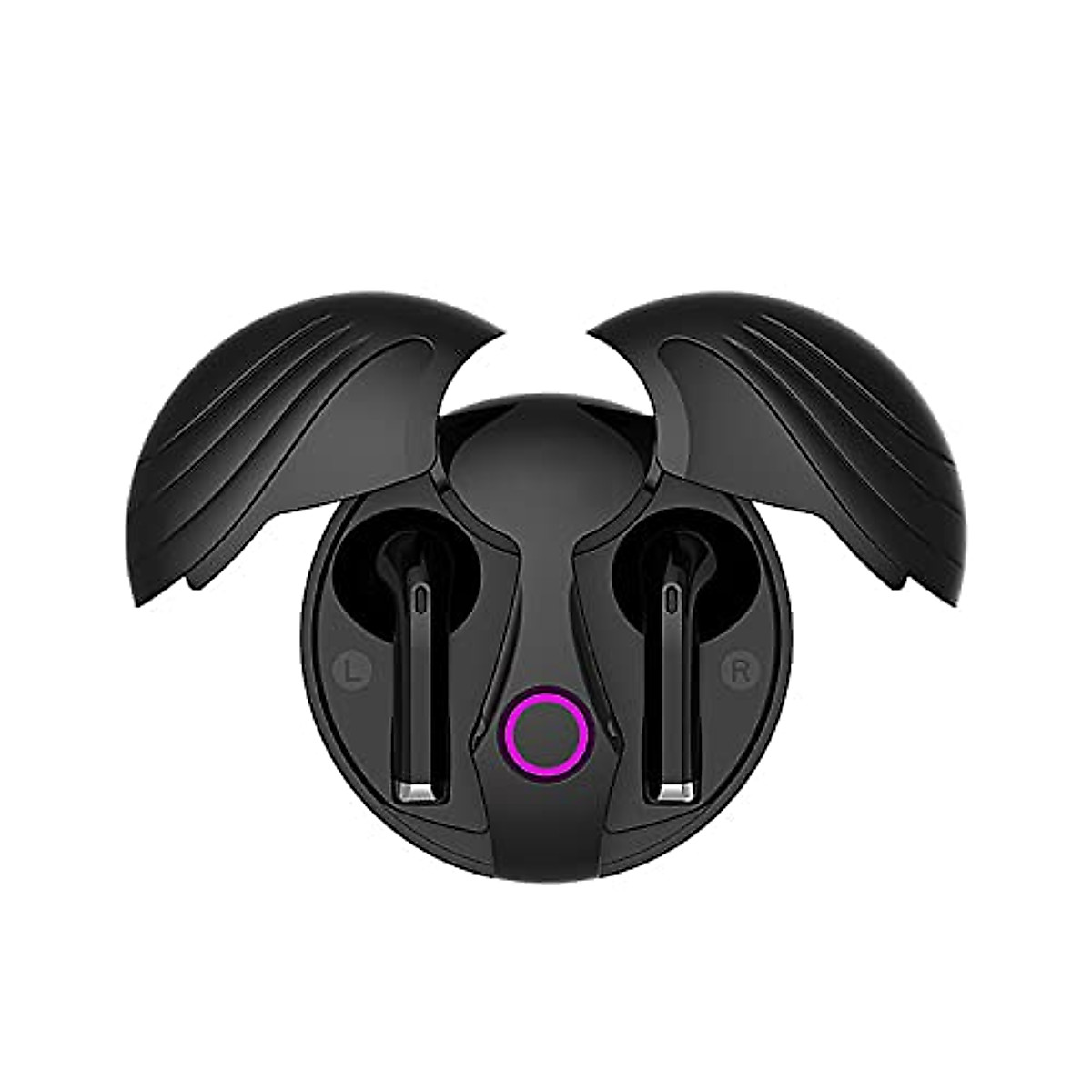 Wireless Gaming Earbuds Bluetooth Headphones with Microphone Waterproof Ultra Low-Latency in-Ear Earphones Cordless Wireless Ear Buds for Gaming Laptop TV Smart Phone PC Sport Black Fallen Angels