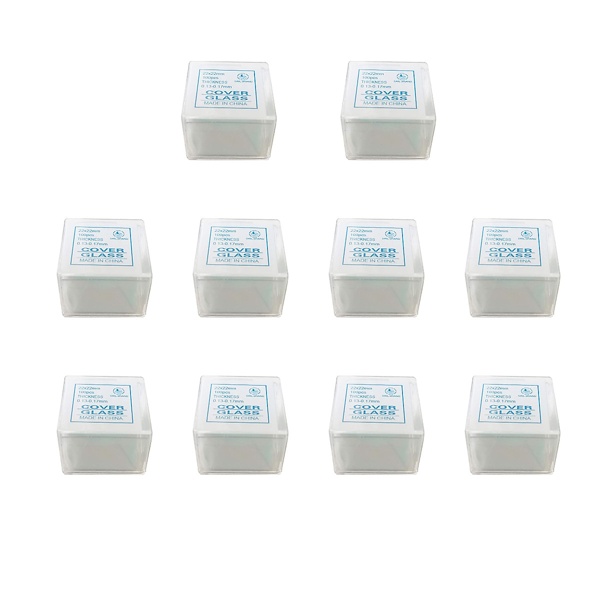 microscope accessories cover glasses Glass Microscope Cover Slip 22mm Length, 22mm Width(1000 pcs.)