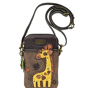 Chala Giraffe Cellphone Crossbody Handbag - Convertible Strap