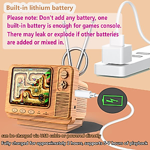 Retro Video Games Console for Kids Adults Built-in 308 Classic Electronic Game 3.0'' Screen Mini TV Games Console Support TV Output and USB Charging Birthday Xmas Gift for Boys Girl 4-12 (Brown)
