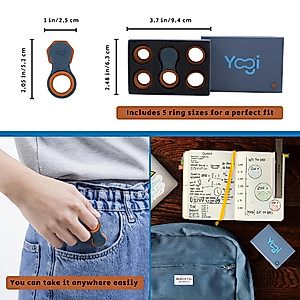 Yogi Fidget Toy - Patented Fidget Spinner Design, Desk Toy for Office, Anxiety Relief, ADHD Toy, Autism, Quiet Fidget Toys for Adults & Kids, Five Ring Sizes, Easy to Use Sensory Toy - Supernova