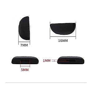 Kids Eyeglass Nose Pads,Soft Silicone Children Plug-in Glasses Nose Pieces Anti-Slip Nose Guards,Comfortable Replacement Repair Kits Parts (Black)