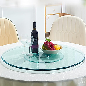 Lazy Susan,Tempered Glass Rotating Tray Tempered Glass Round Turntable Rotating Serving Tray Tempered Glass Lazy Susan for Dining Table Rotating Tray Glass(31 inch)