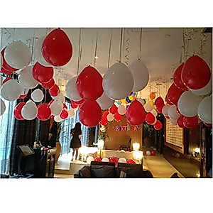 100 Premium Quality Balloons:12 inches white Latex balloons , Birthday, Wedding, Baby Shower, Party Decoration (White)