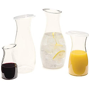 Carlisle FoodService Products 7090007 Cascata Carafe Juice Jar Beverage Decanter Only, Plastic, .25 L, Clear, 1 Count (Pack of 1)