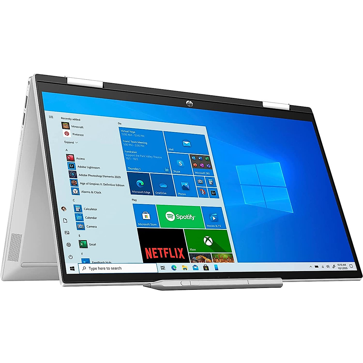 HP Pavilion x360 15-er0125od Convertible Laptop, 15.6" Touch Screen, Intel� Core� i5, 8GB Memory, 256GB Solid State Drive, Wi-Fi 6, Windows� 10, 33K70UA#ABA