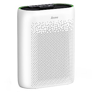 AROEVE Air Purifiers for Home Large Room with Automatic Air Detection Cover 1095 Sq.Ft Impressive Filter Layer Remove Dust, Pet Dander, Pollen for Home, Bedroom, Dorm Room, MKD05-White