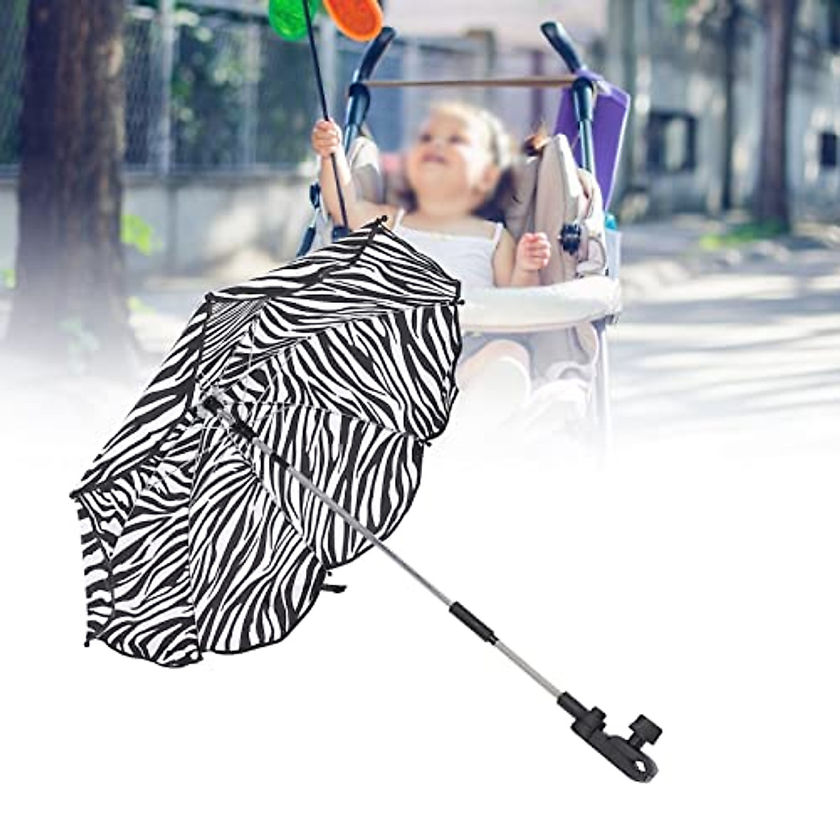 Stroller UV Protection Umbrella, Windproof Lightweight Baby Stroller Umbrella for Children for Pushchair for Pram for Wheelchairs
