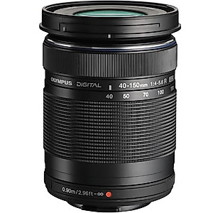 OM SYSTEM OLYMPUS M.Zuiko Digital 40-150mm F4.0-5.6 R Black For Micro Four Thirds System Camera, 3.75x Zoom Lens, Portable Design