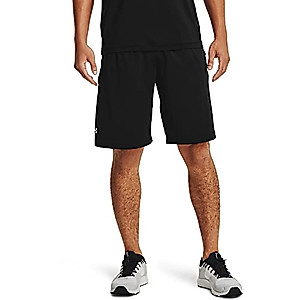 Under Armour Men's Raid 2.0 Workout Gym Shorts , Black (001)/White , Small