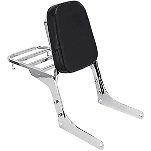 Motorcycle Rear Seat BackRest Sissy Bar Back Rest Compatible For Honda Rebel CA250 CMX250 CMX (Chrome)