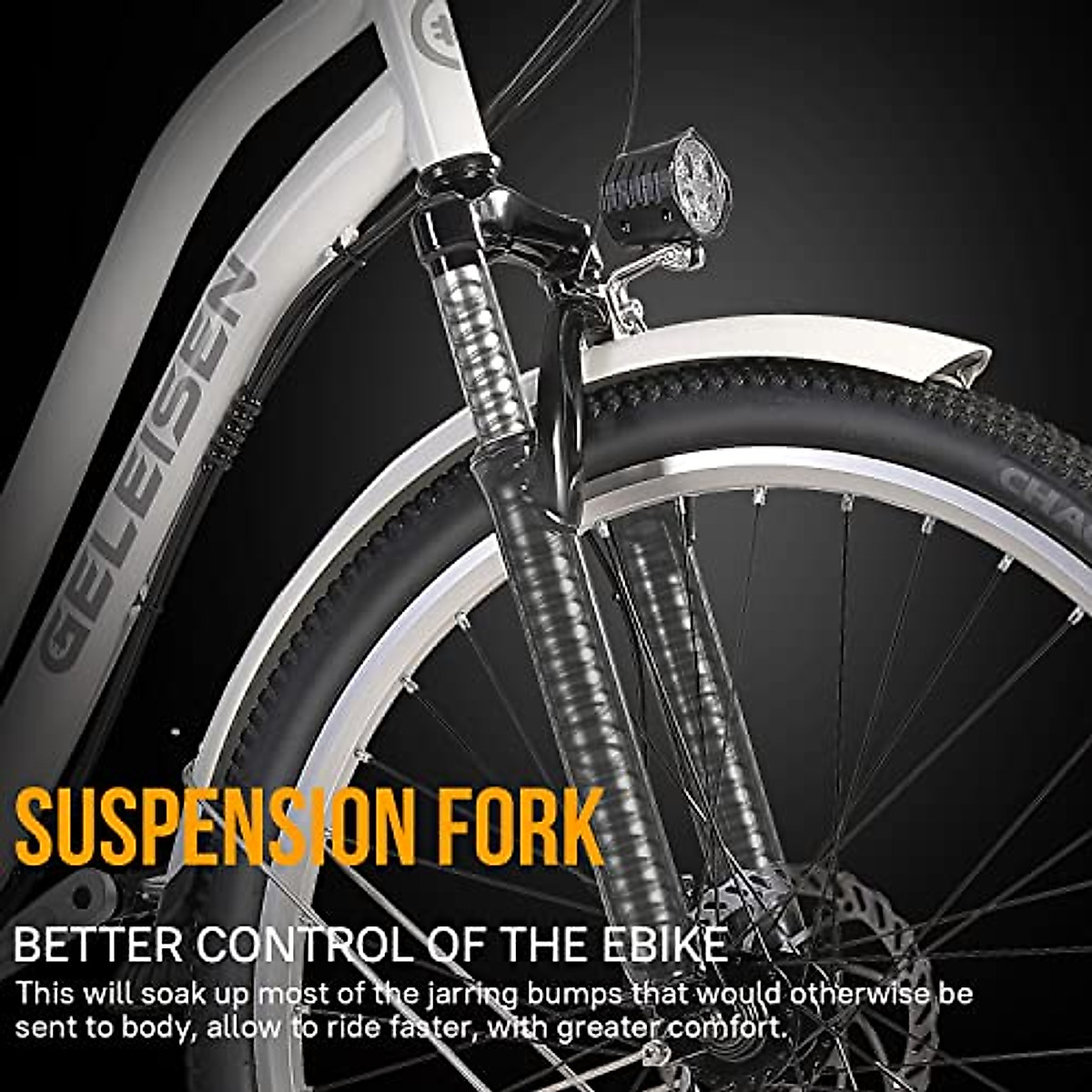 GELEISEN Electric Bike for Adults 500W Electric City Cruiser 25Mph Step-Thru Electric Bicycle, 48V 10Ah/13Ah Removable Battery, 26" Electric Commuter Bike for Adults, Professional 7-Speed