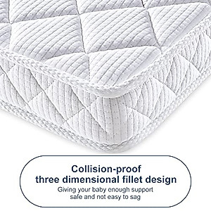 Premium Knitted Fabric Foldable Pack and Play Mattress Topper -Odorless Playpen Mattresses Pad,Sturdy Edges and Non-Toxic Play Yard Mattress Pad Fits for Graco & Baby Trend & Pamo Babe Playard