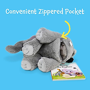 Corbi Emmy The Elephant Plush Toy Hand Puppet with Movable Mouth & Illustrated Board Book - Hand Puppets for Kids & Toddlers Ages 2+