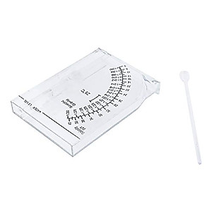 Semetall Salinity Tester Transparent Acrylic Aquarium Sea Hydrometer Salinity Meter Salinity Specific Gravity Test for Fish Tank Pond Water Saltwater Freshwater