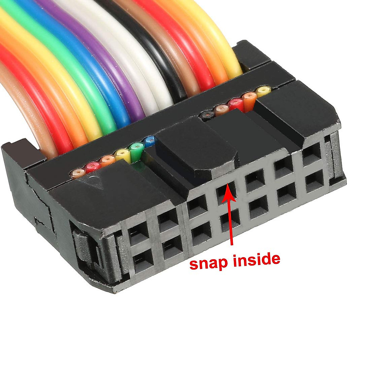 uxcell IDC Rainbow Wire Flat Ribbon Cable 14 Pins 43cm Length 2.54mm Pitch Type-A