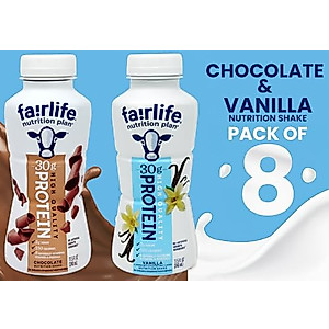 Niro Assortment | Fairlife Protein Shakes, Pack Of 8 - Chocolate Fairlife Shake And Fairlife Vanilla Protein Shake Variety, 11.5 Oz Each - Premium Fairlife Protein Shake With Beverage Sleeve
