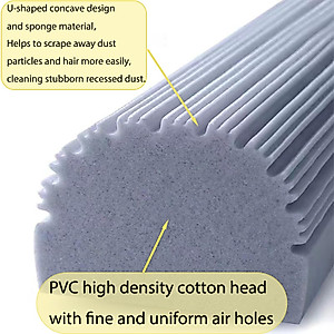 2-Pack Damp Clean Duster Sponge Magic Sponge Eraser for Household Cleaning, Dusters for Cleaning Blinds, Baseboards, Vents, Mirrors, Window Track Grooves and Faucets No Dust Flying and Spreading