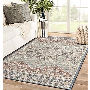 LUXE WEAVERS Floral Bohemian Cream 8x10 Area Rug