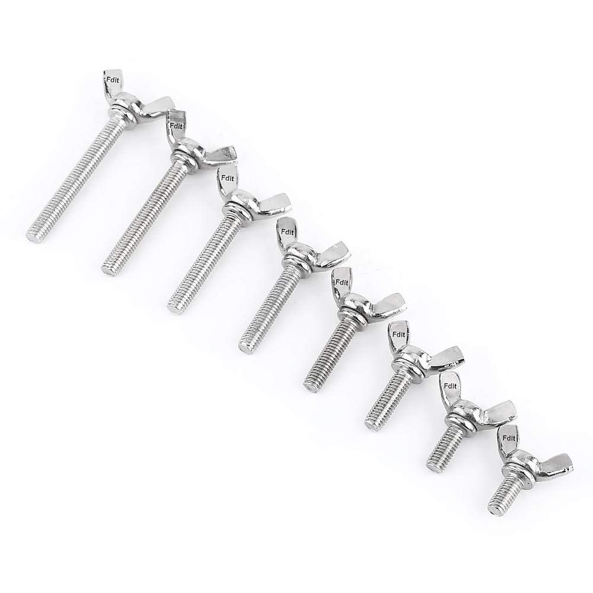 Fdit 8 Types 5PCS/Bag M5 304 Stainless Steel Wing Butterfly Screws Bolts Wingbolt Machine Fastener (M5 * 40mm)